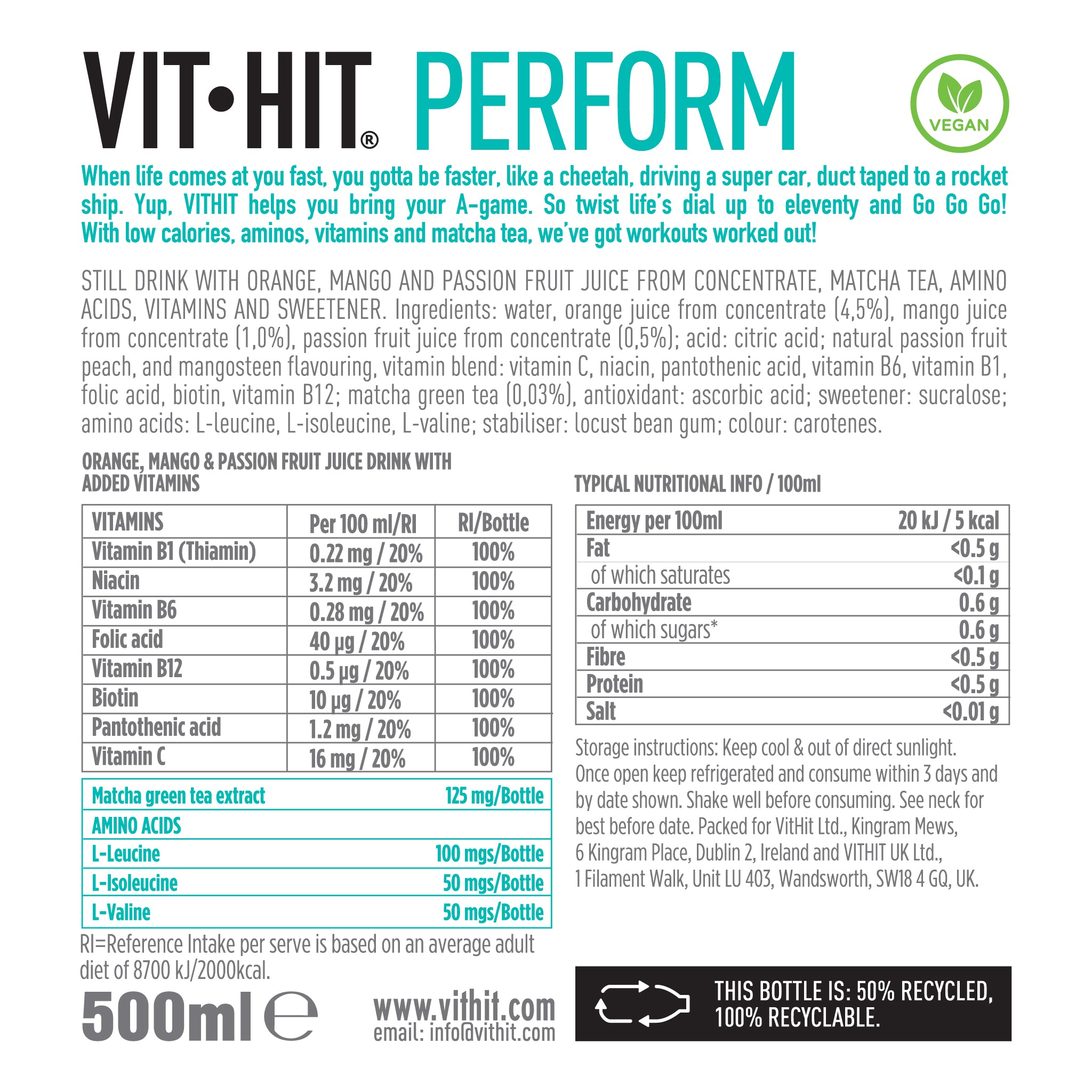 PERFORM – VITHIT | Vitamin Drinks – VITHIT Drinks UK
